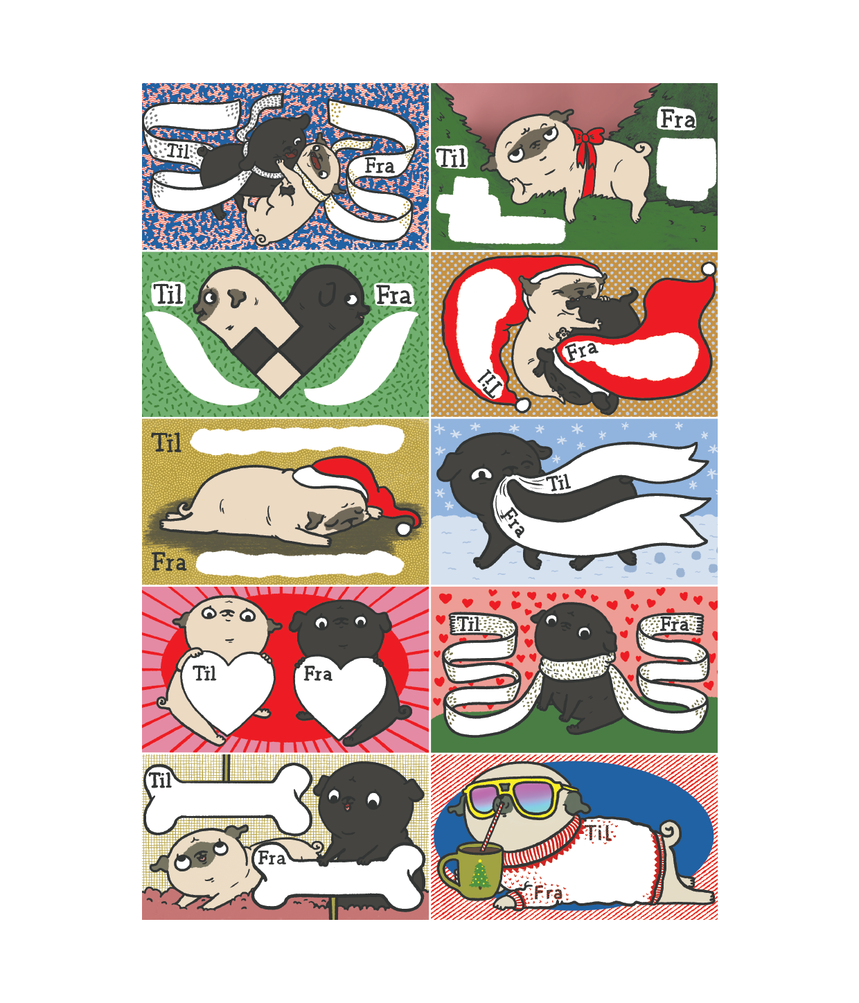 Til & fra-kort i farver – Beatdown